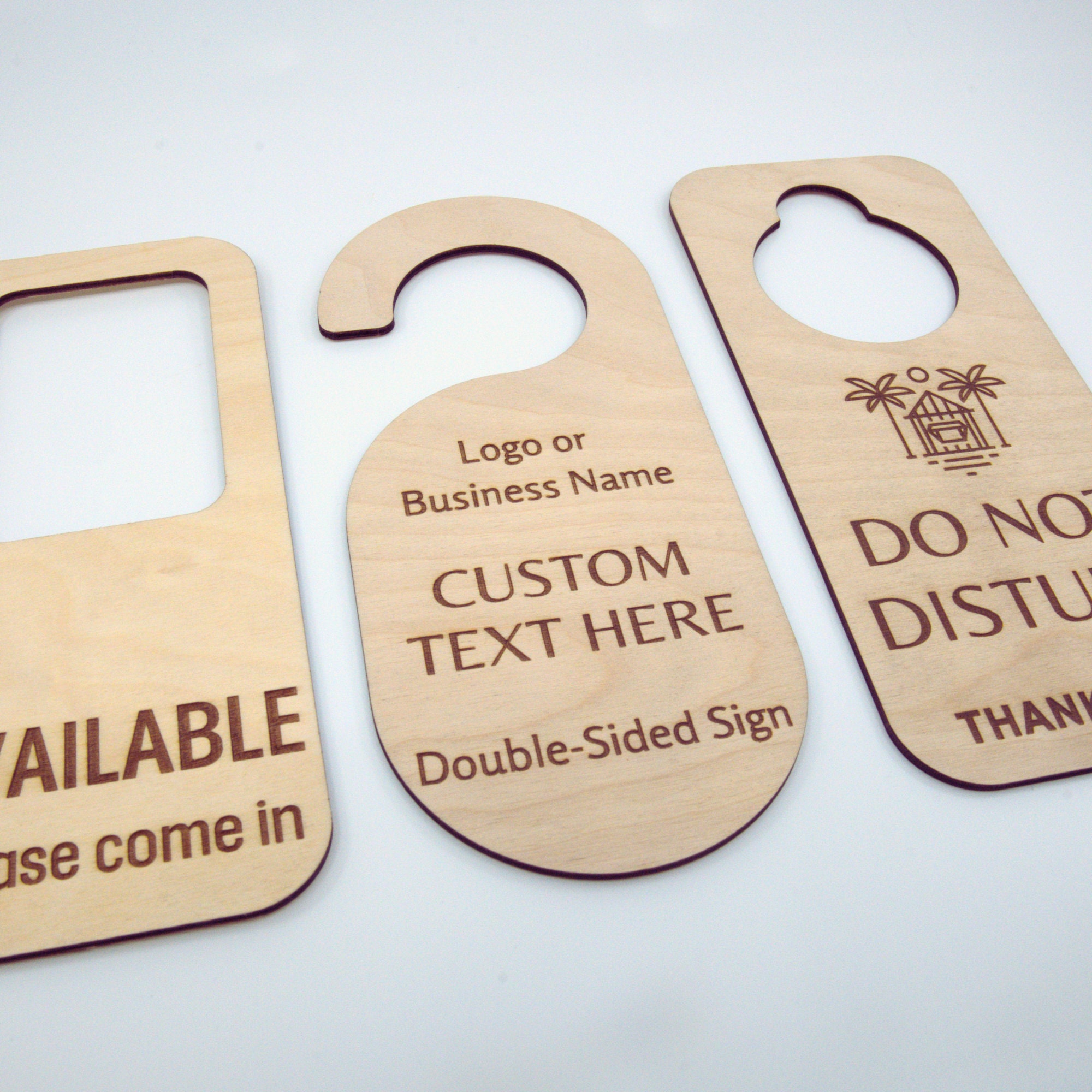 Custom Double Sided Door Knob Hanging Sign Personalized Office - Etsy