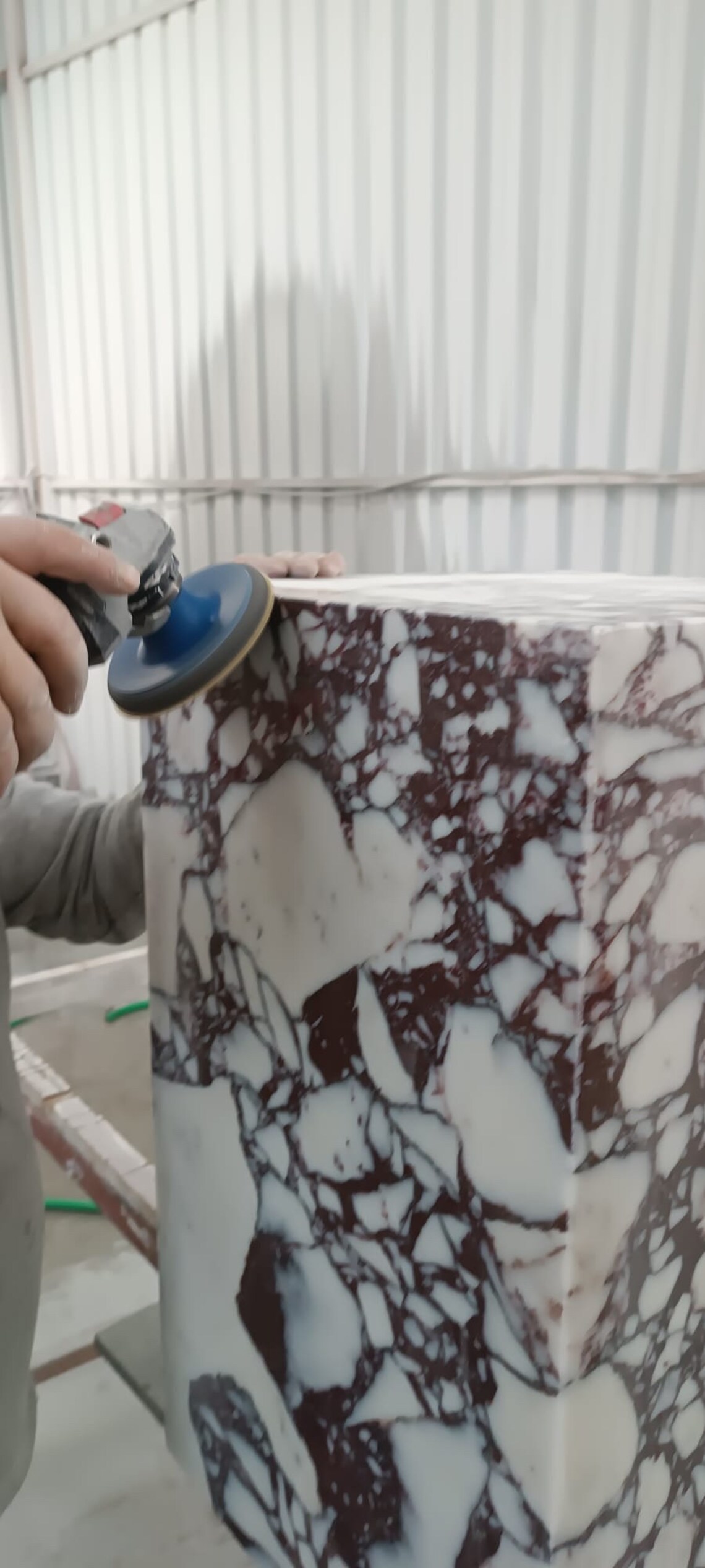 Calacatta Viola Marble Plinth Coffee Table , Marble Coffee Table ...