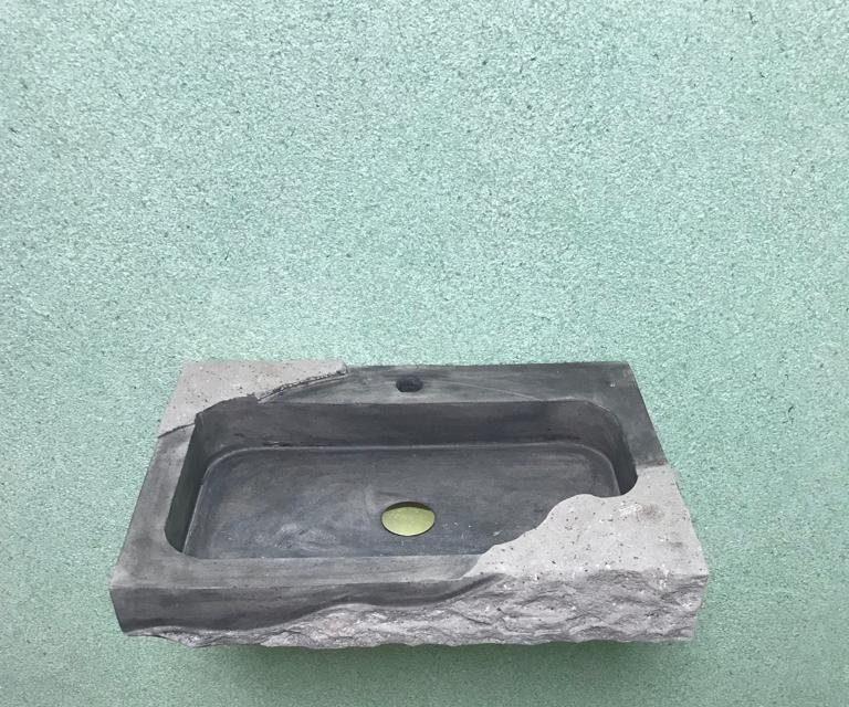 Hand Carved Black Basalt Marble Sink: Natural Stone Bathroom Basin - Etsy