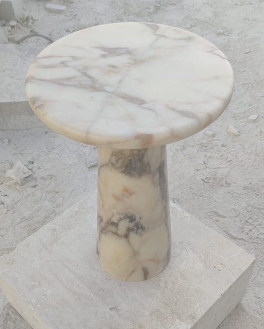 Calacatta Viola Marble Plinth Coffee Table , Vintage Coffee Table ...