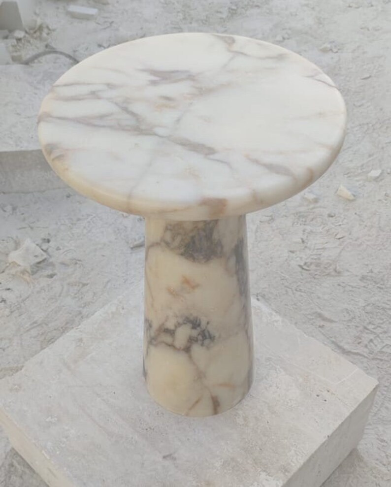 Calacatta Viola Marble Plinth Coffee Table: Italian Design - Etsy