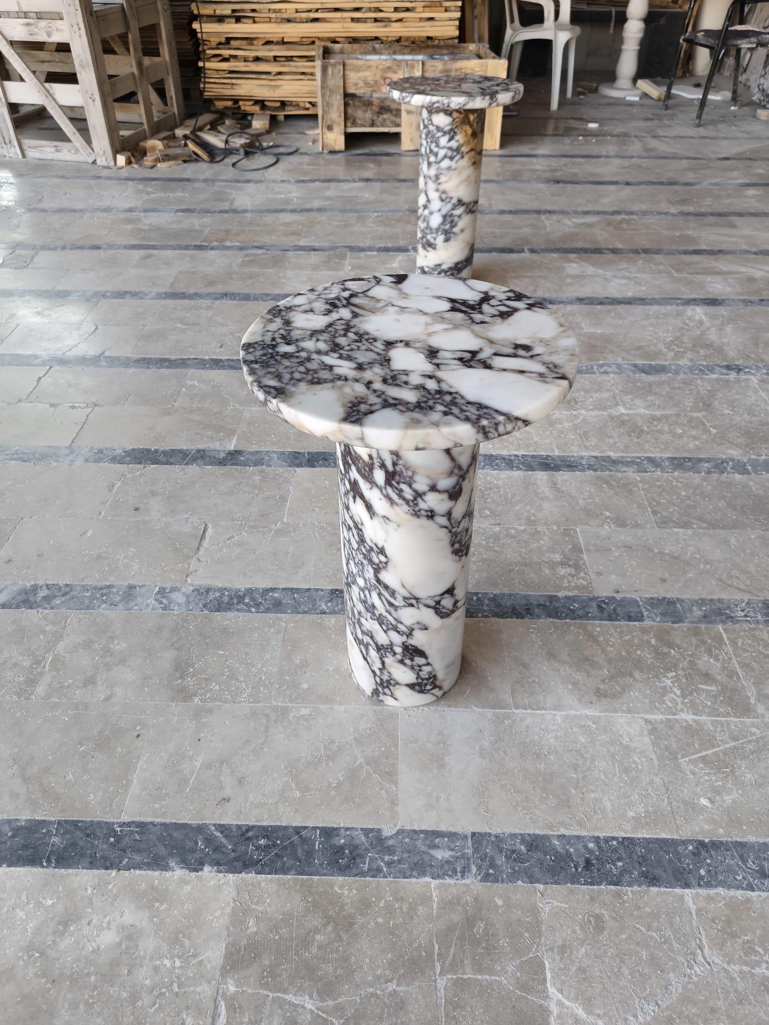 Calacatta Viola Marble Plinth Coffee Table: Italian Design - Etsy