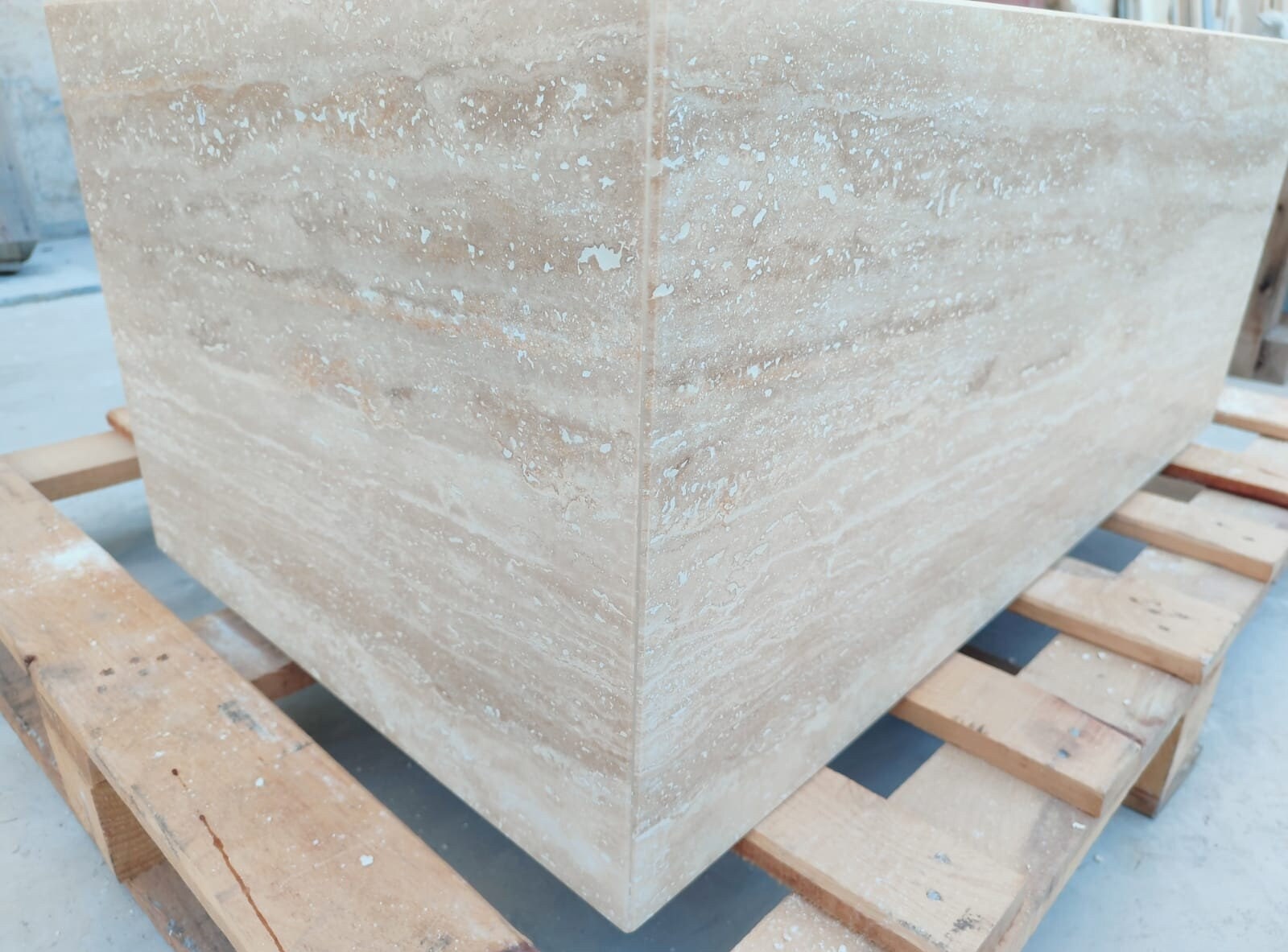 Rectangular Travertine Coffee Table: Modern Natural Stone Accent - Etsy