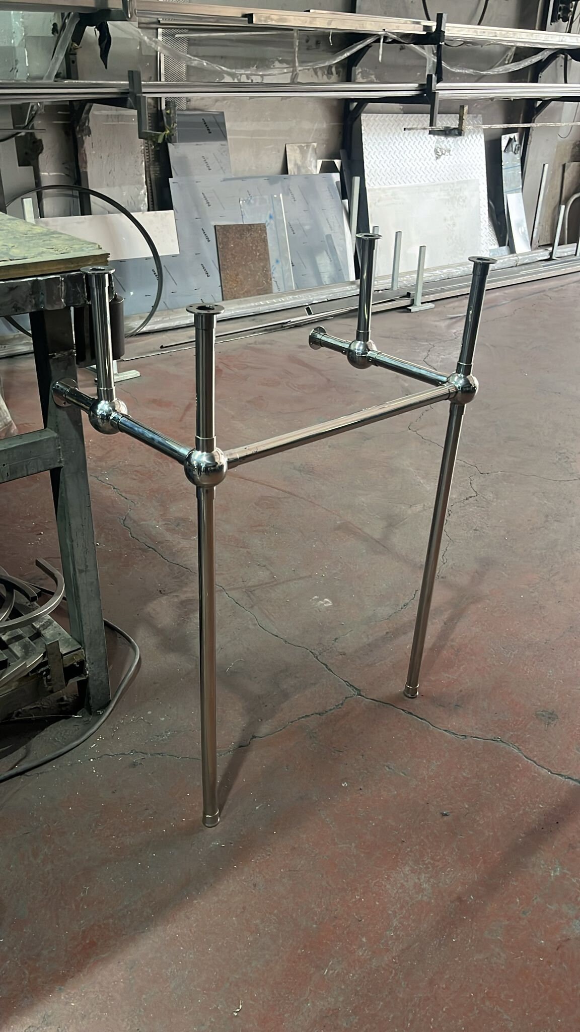 Chrome Legs for Sink, Custom Chrome Lucite Sink Legs Luxury Sink Base ...