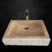 Travertine Inclined Inside Rectangular Sink - With Faucet Hole ...