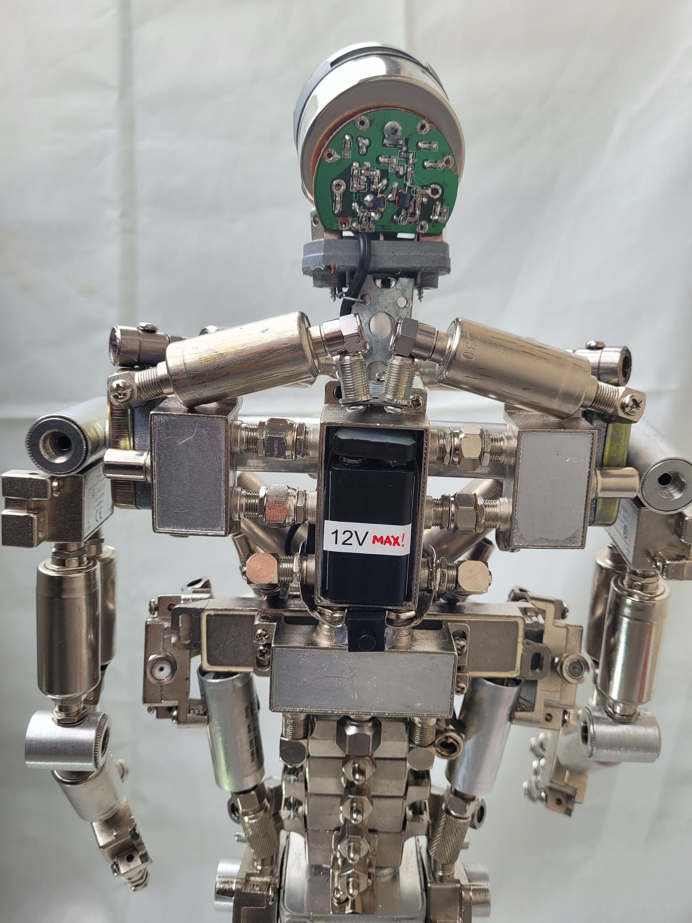 Terminator T-800 Endoskeleton Sculpture Made of Coaxial Cable Network ...