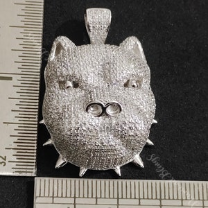 Custom Iced Out pitbull Dog Face With Bail VVS - Etsy