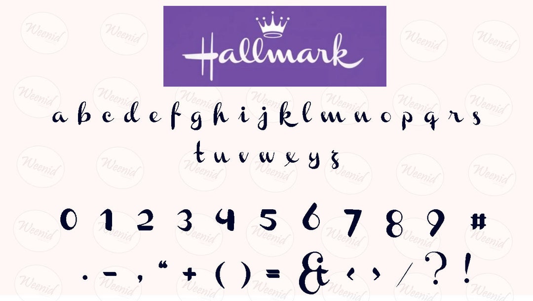 Hallmark Font Hallmark Font Hallmark Font Hallmark Font - Etsy