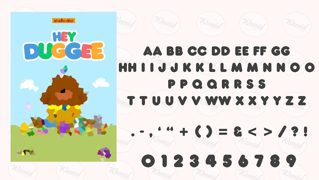Hey duggee planner Alphabet SVG Font SVG Lettere SVG - Etsy Italia