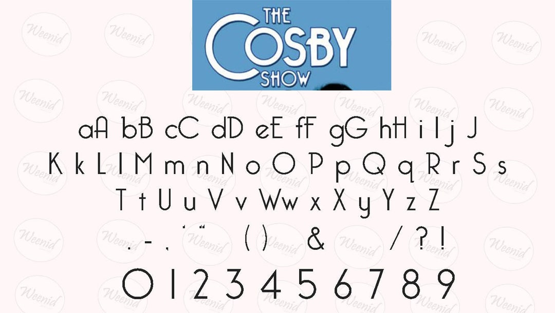 The cosby show tv planner Alphabet SVG Font Letters SVG - Etsy France