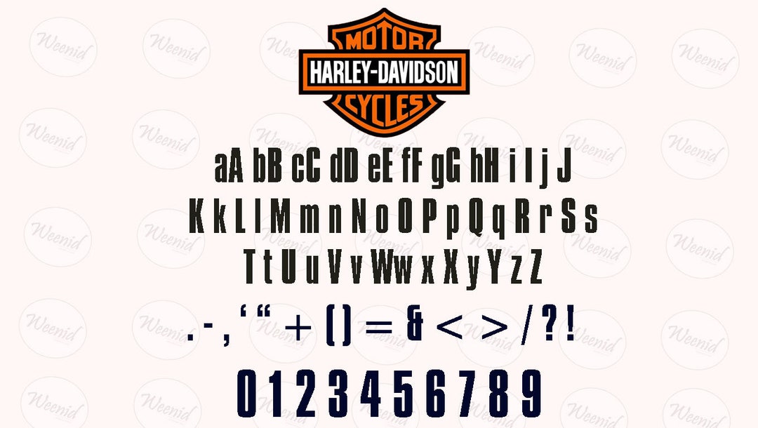 Harley davidson Alphabet SVG Font SVG Letters SVG Customize - Etsy France