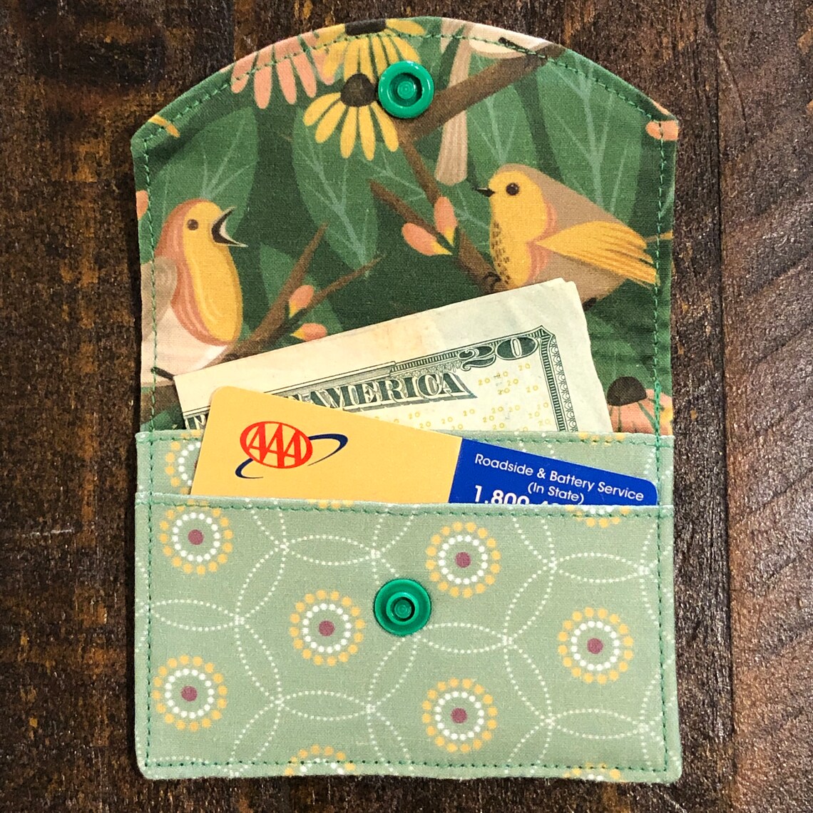 GOLDEN BIRDS Mini Wallet Small Fabric Wallet Card Wallet Travel Wallet ...