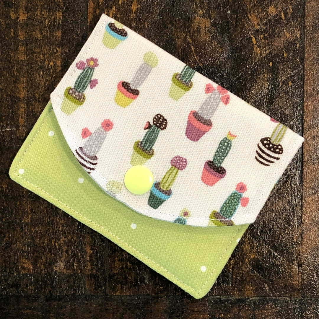 POTTED CACTUS Mini Wallet Small Fabric Wallet Card Wallet Travel Wallet ...