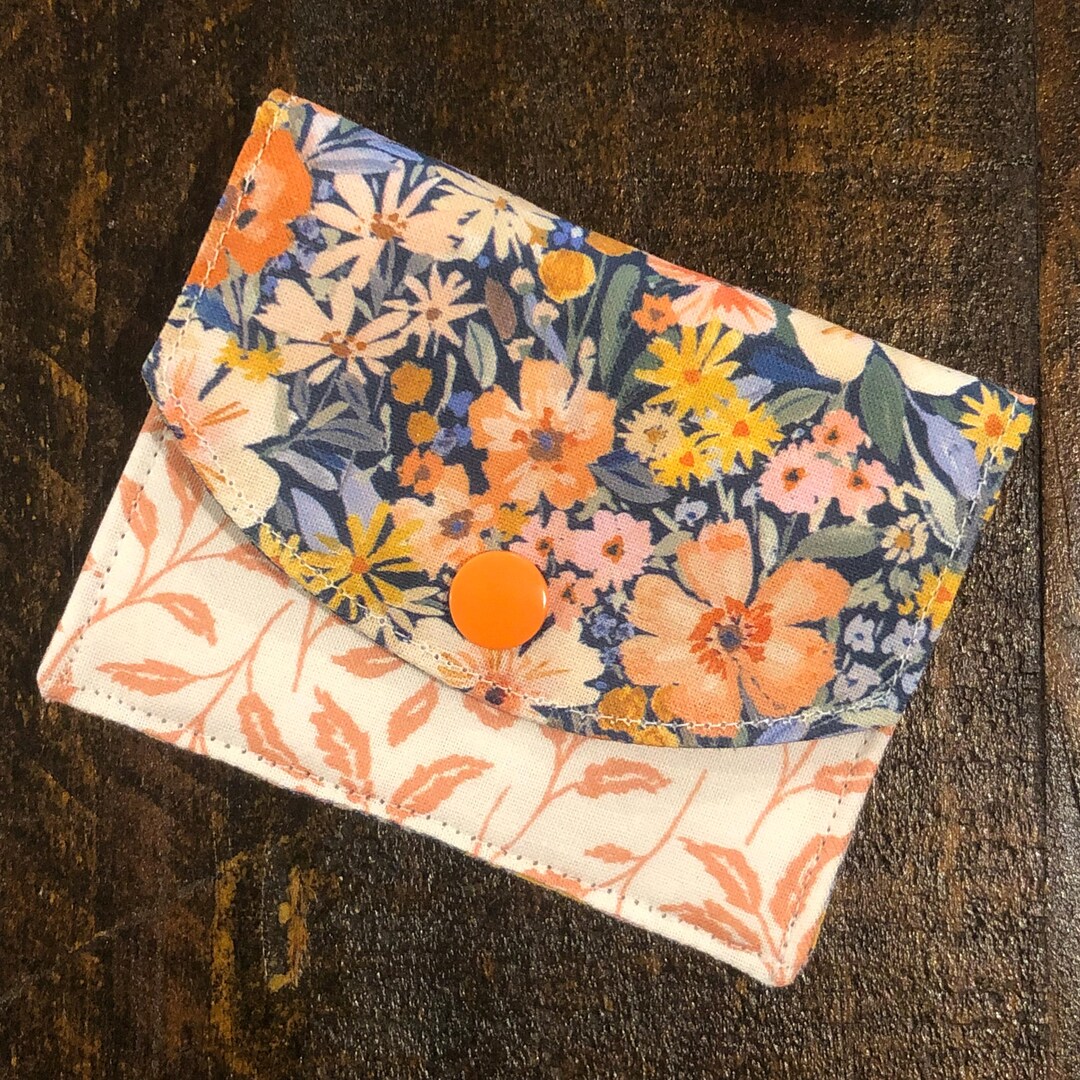 APRICOT FLOWERS - Mini Wallet | Small Fabric Wallet | Card Wallet ...