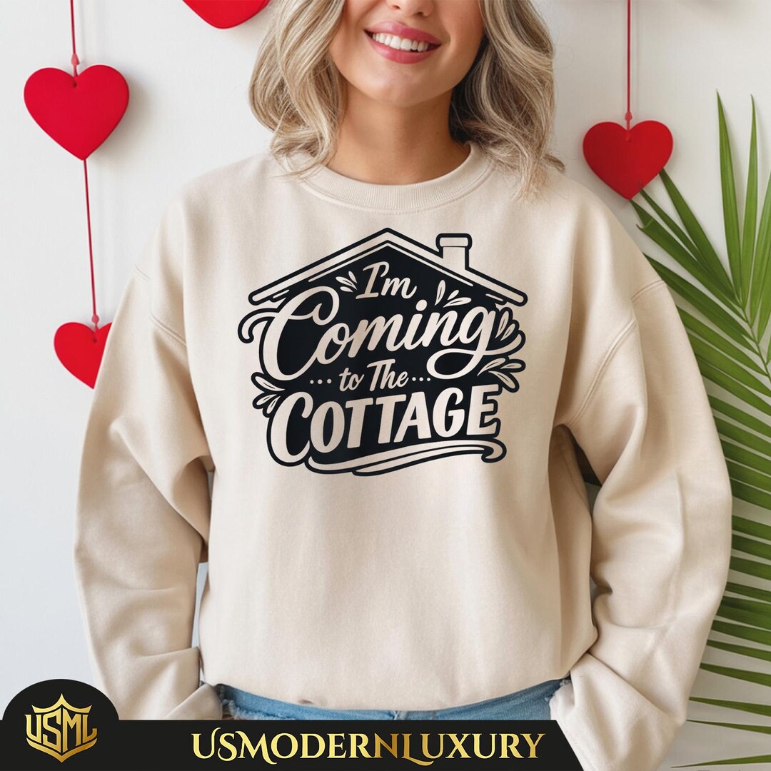 I'M COMING TO the Cottage PNG, Rustic Vacation Shirt, Retro Cabin Life ...