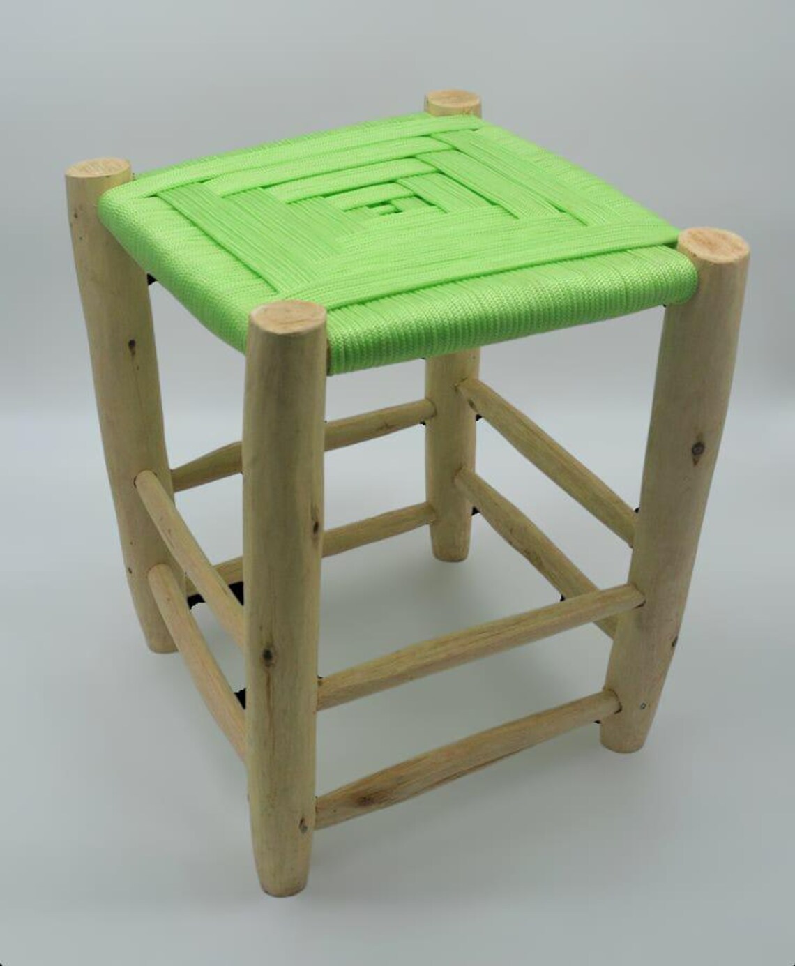 Traditional Moroccan Chair, Handcrafted From Natural Wood With a Seat ...