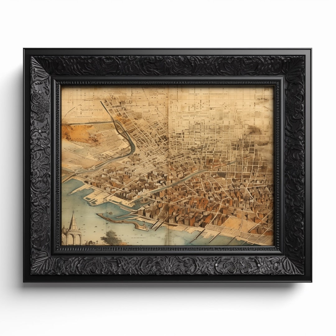 Vintage Style Maps, Old World, Digital Print, Antique Rustic Decor ...