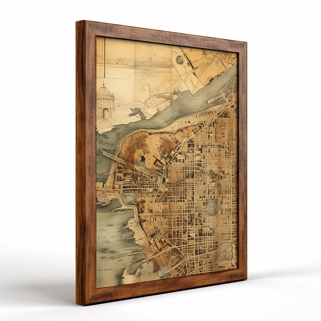 Vintage Style Maps, Old World, Digital Print, Antique Rustic Decor, Treasure Map, 1800's Map ...