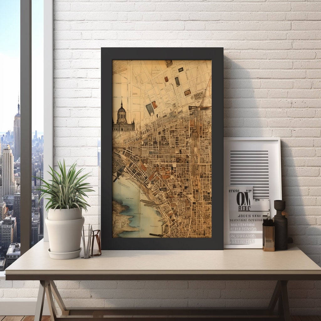 Vintage Style Maps, Old World, Digital Print, Antique Rustic Decor ...