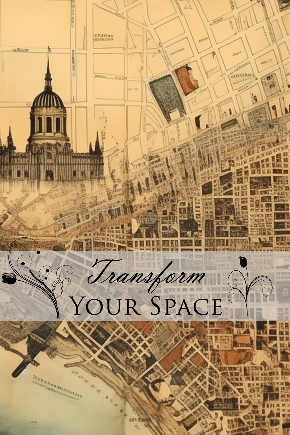 Vintage Style Maps, Old World, Digital Print, Antique Rustic Decor ...