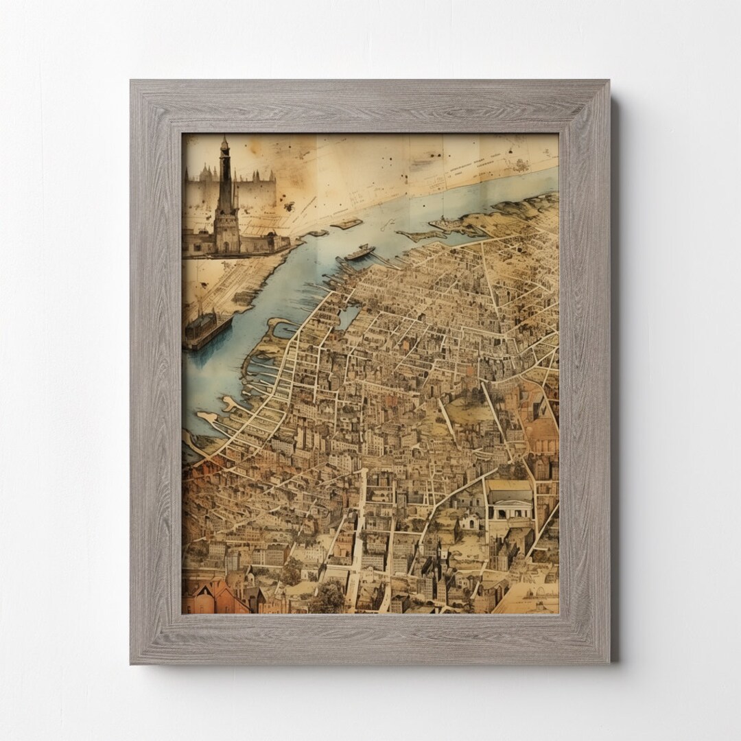 Vintage Style Maps, Old World, Digital Print, Antique Rustic Decor ...