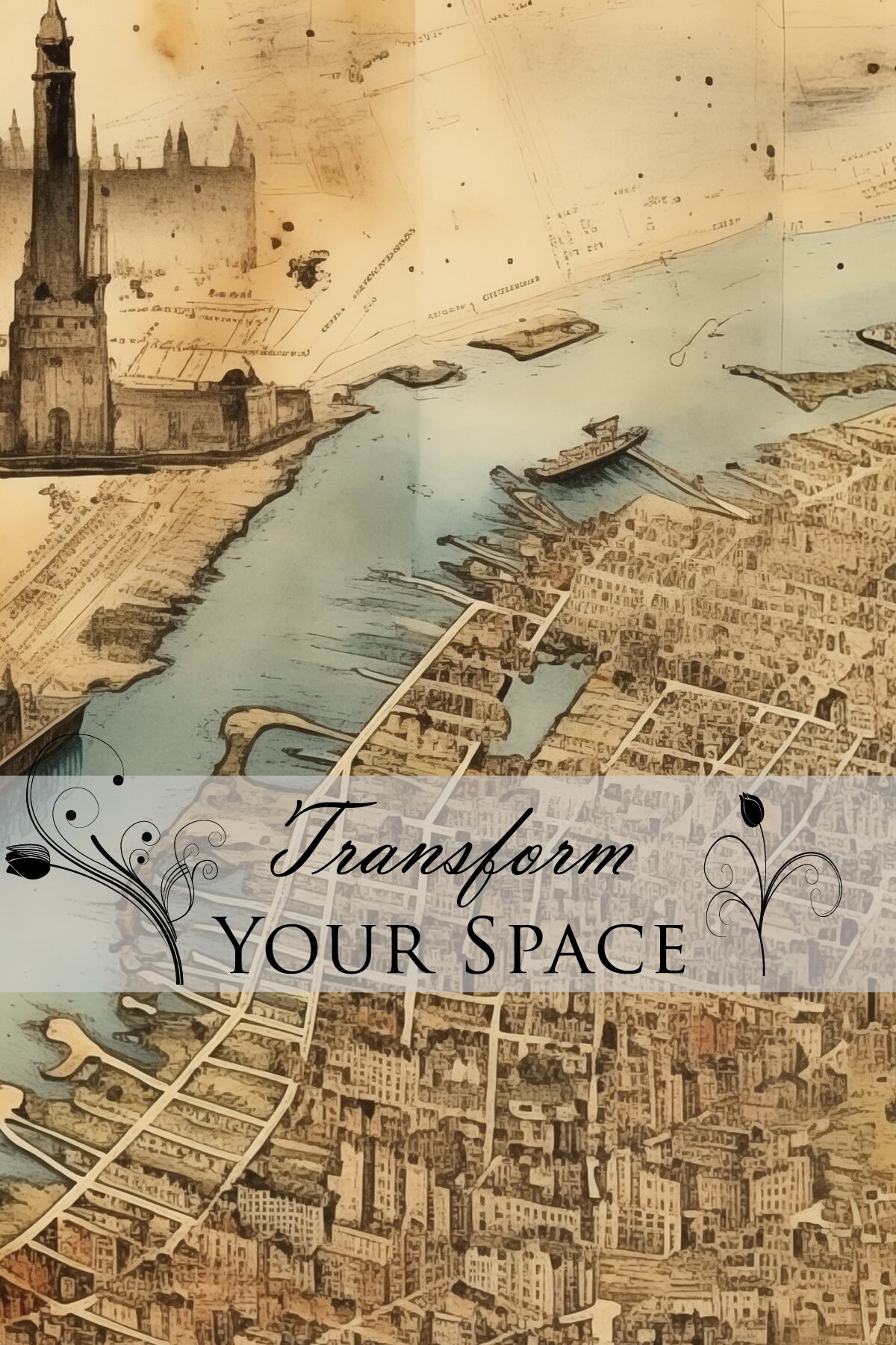 Vintage Style Maps, Old World, Digital Print, Antique Rustic Decor ...