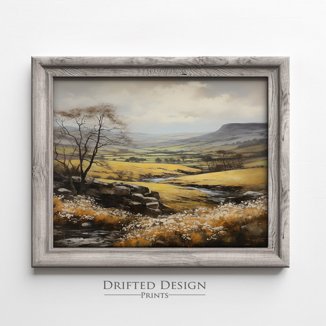Irish Landscape Art, Oil Painting Print, Spring Stream Vintage Art ...