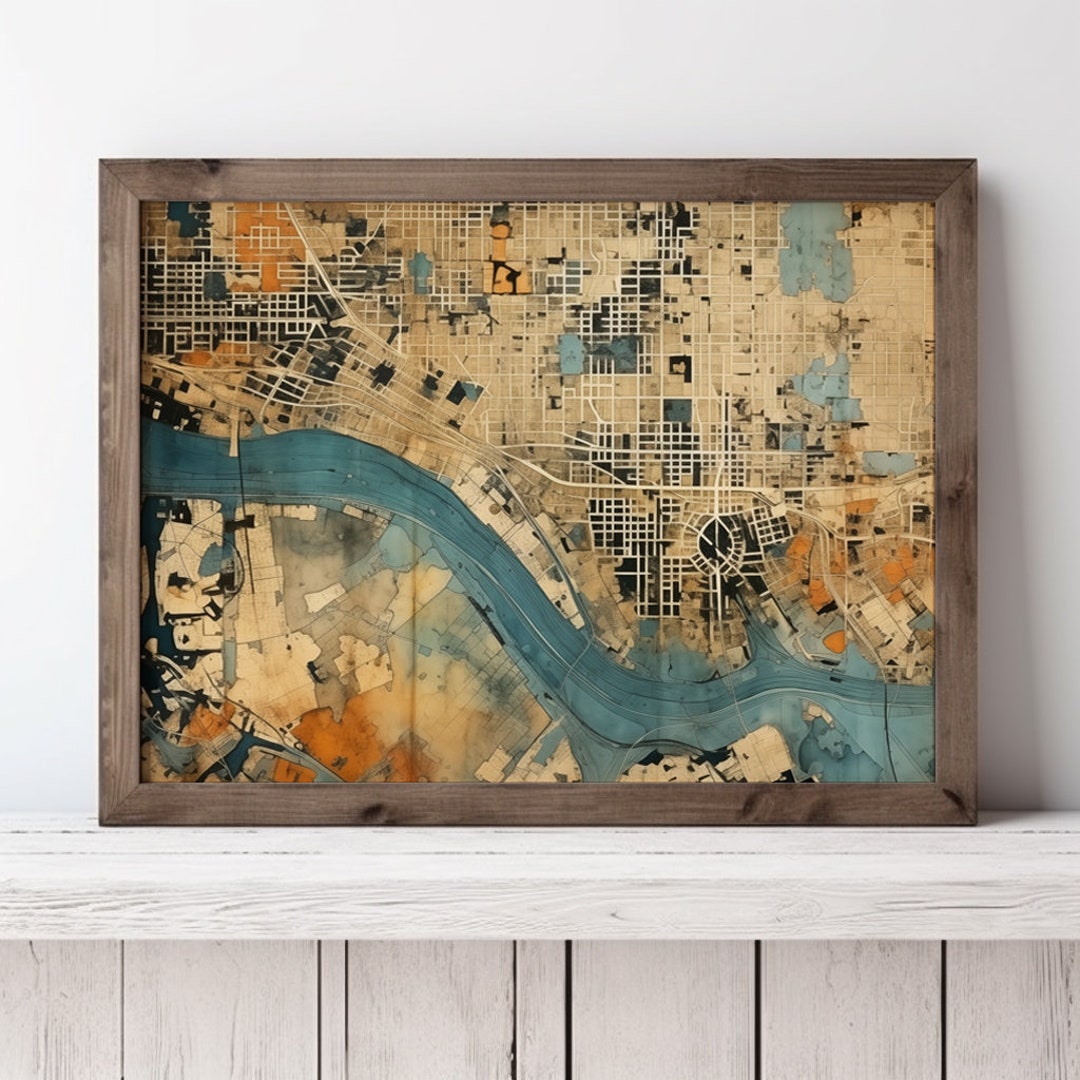 Vintage Style Maps, Old World, Digital Print, Antique Rustic Decor ...