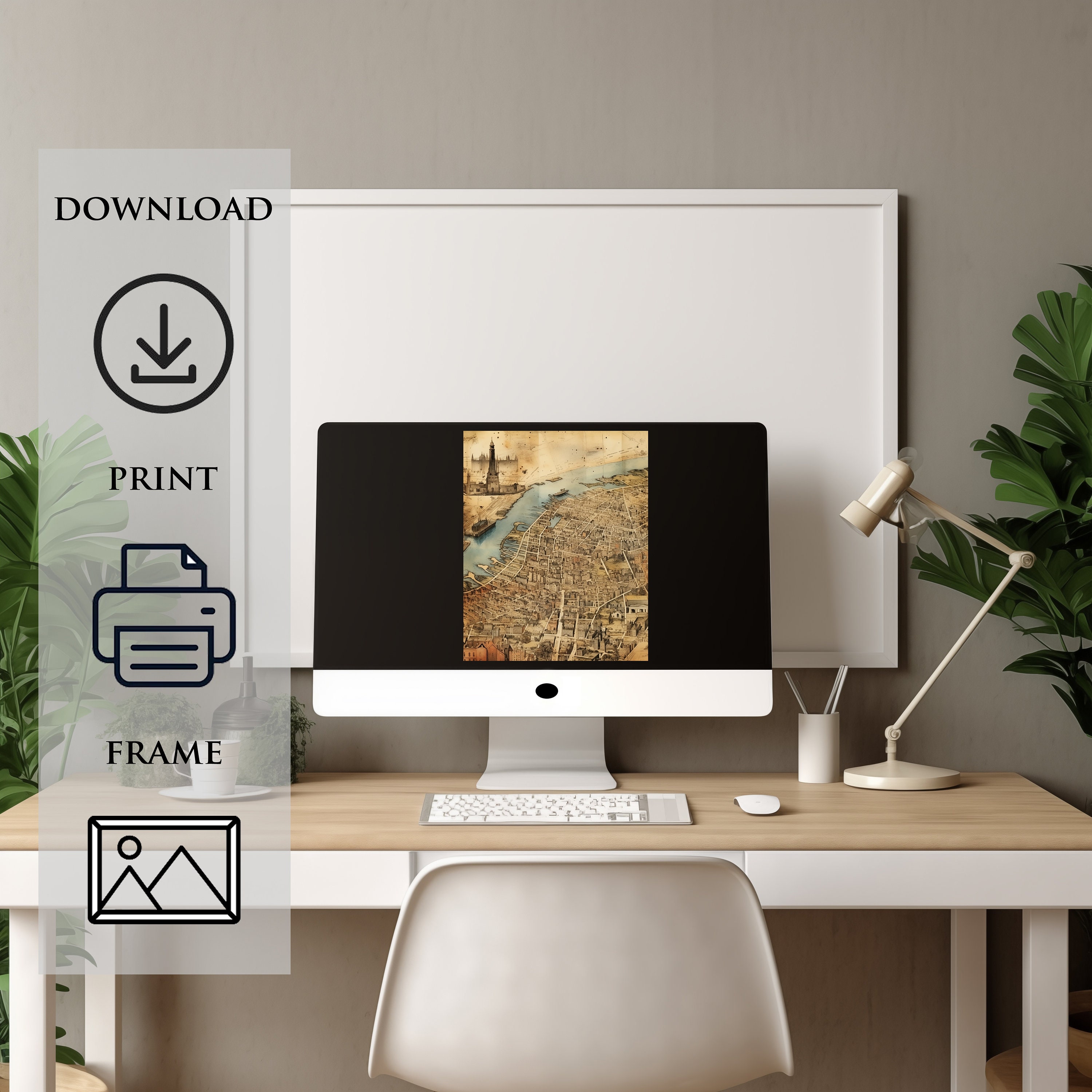 Vintage Style Maps, Old World, Digital Print, Antique Rustic Decor ...