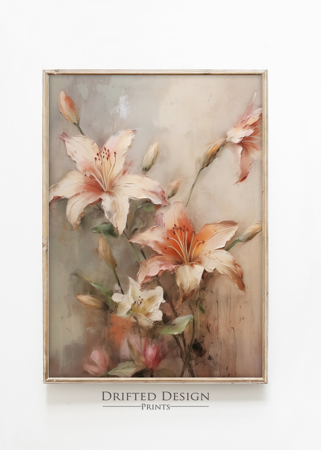 Alstroemeria Abstract Wall Art | Downloadable | Neutral Tones ...