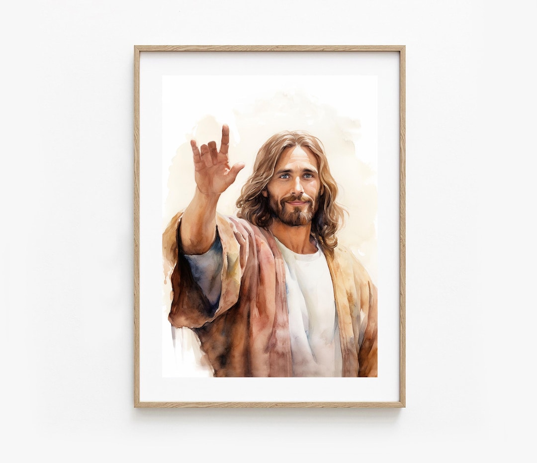 Jesus Christ ASL I Love You Watercolor Art (digital Download) - Etsy