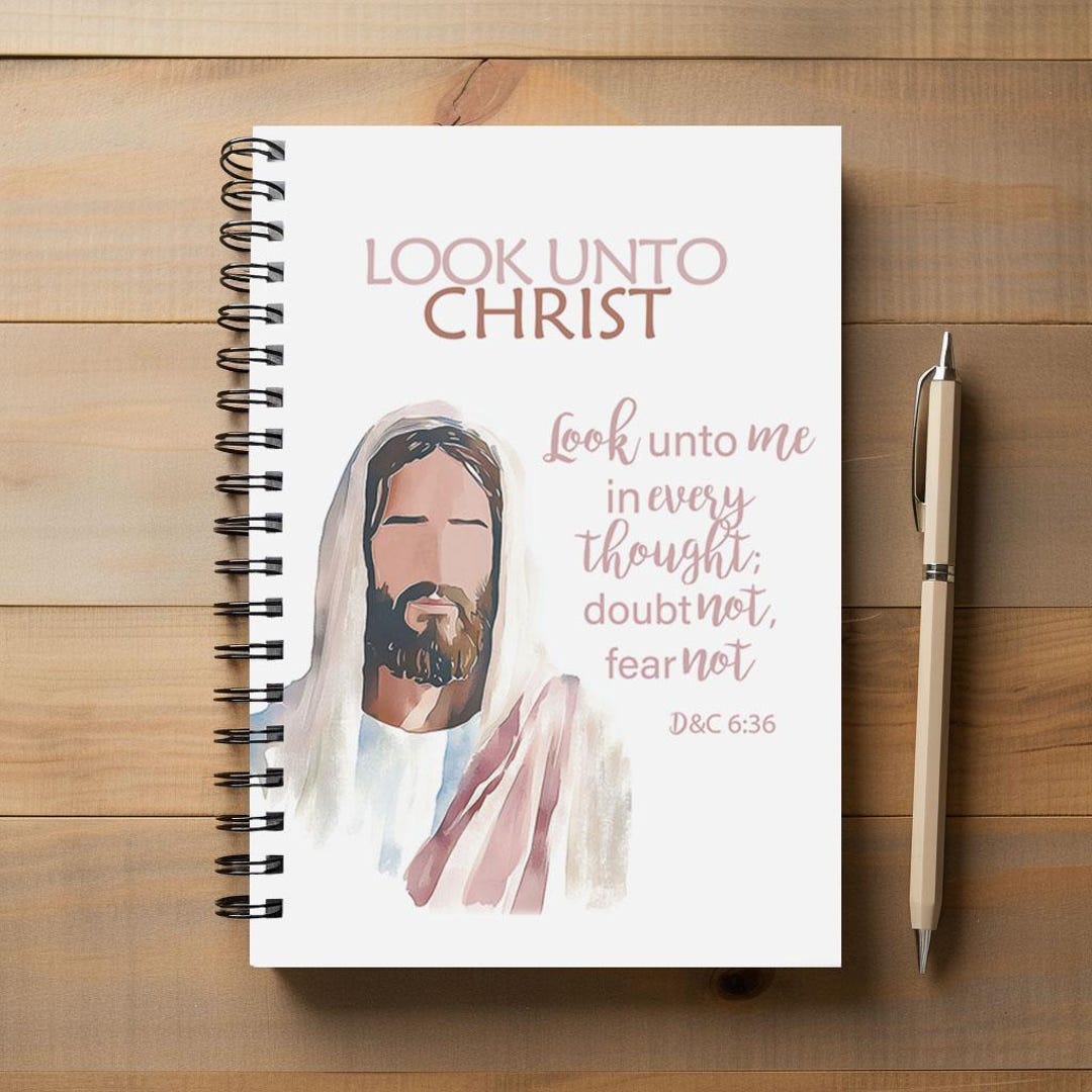 Jesus Christ Spiral Notebook Ruled Line, Soft Cover Christian Journal ...