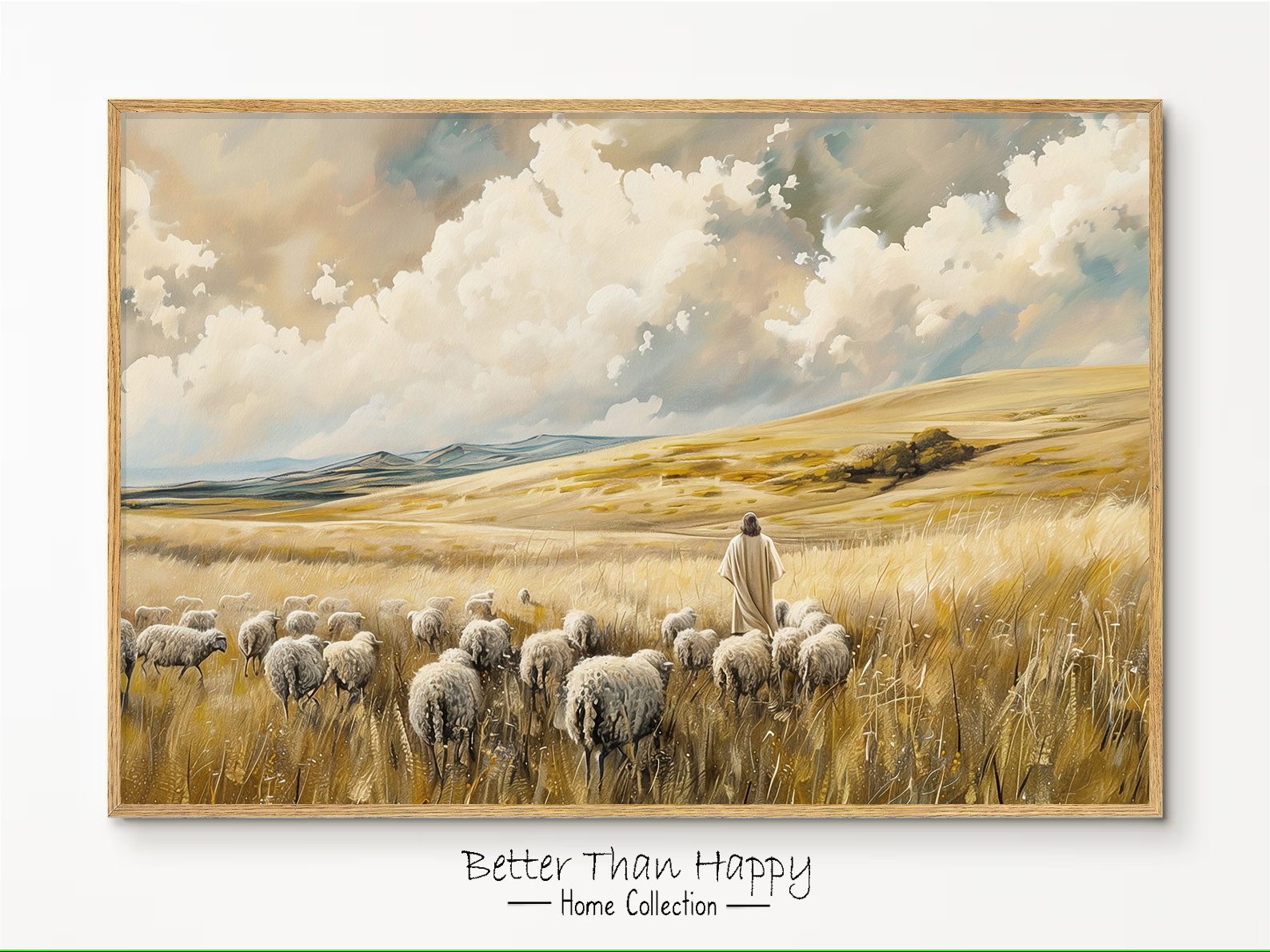 The Good Shepherd Jesus Christ at the 99 Sheep Savior Christian Wall ...