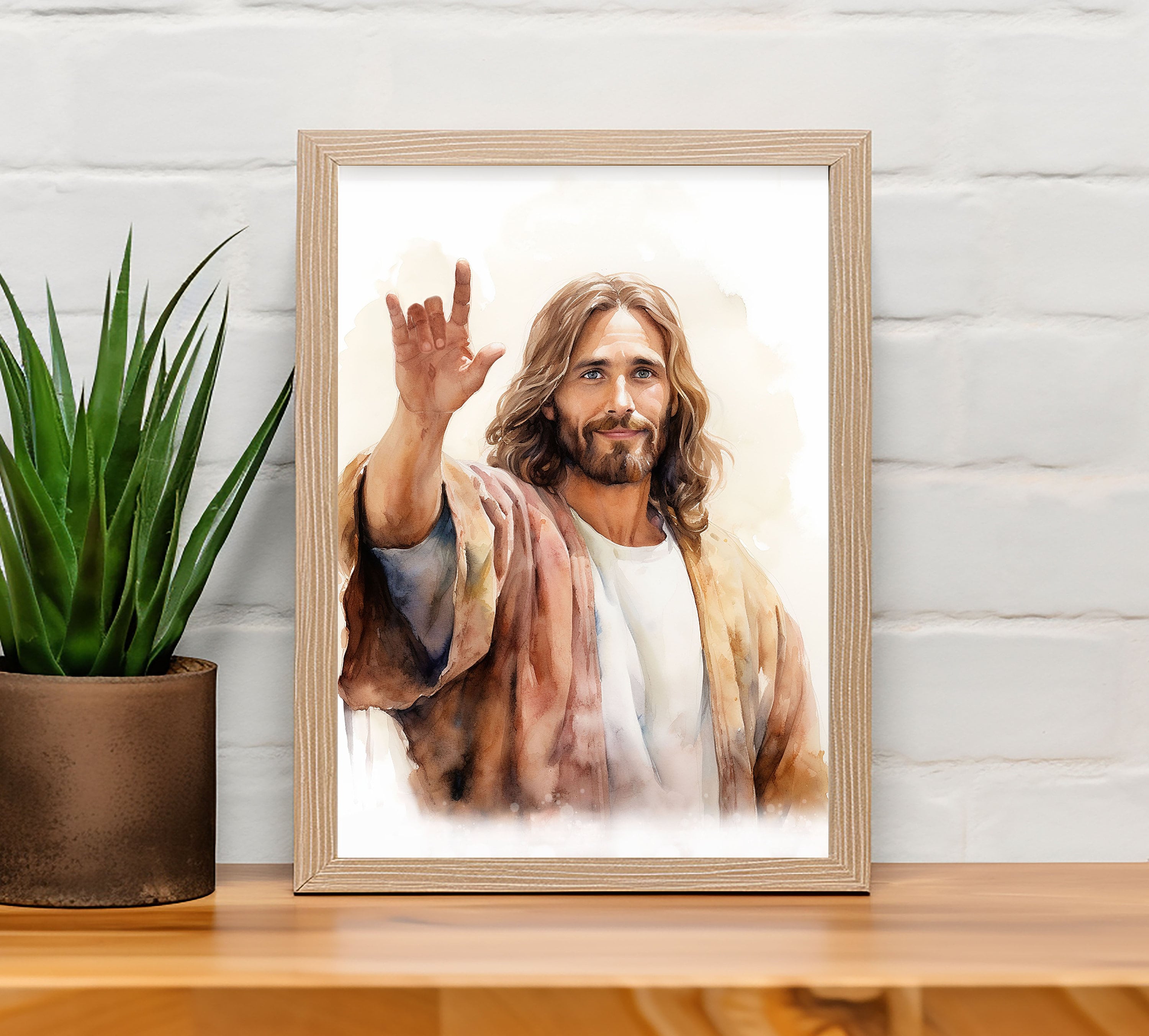Jesus Christ ASL I Love You Watercolor Art (digital Download) - Etsy