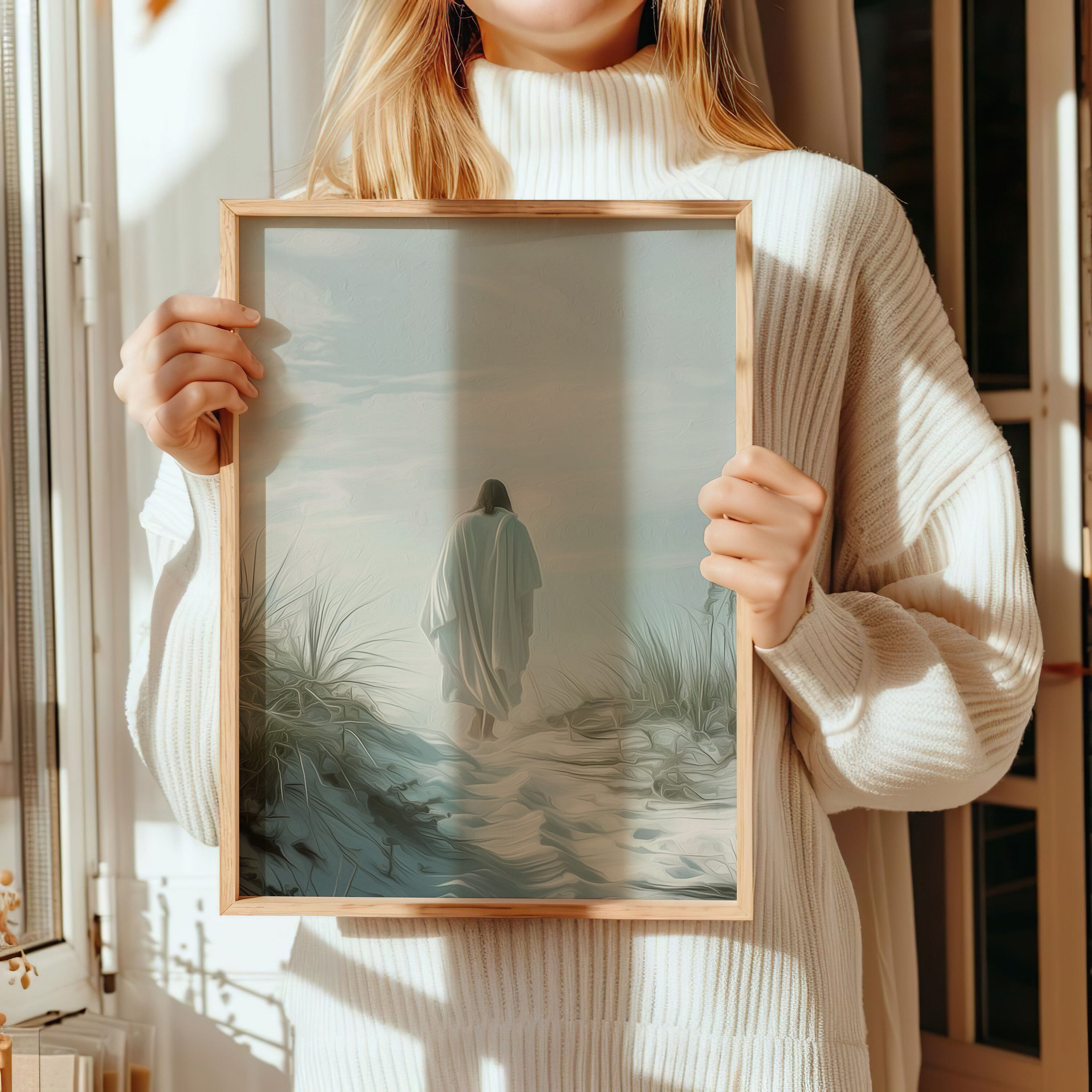 I Will Follow Jesus Christ Walking Savior Christian Wall Art Religious ...