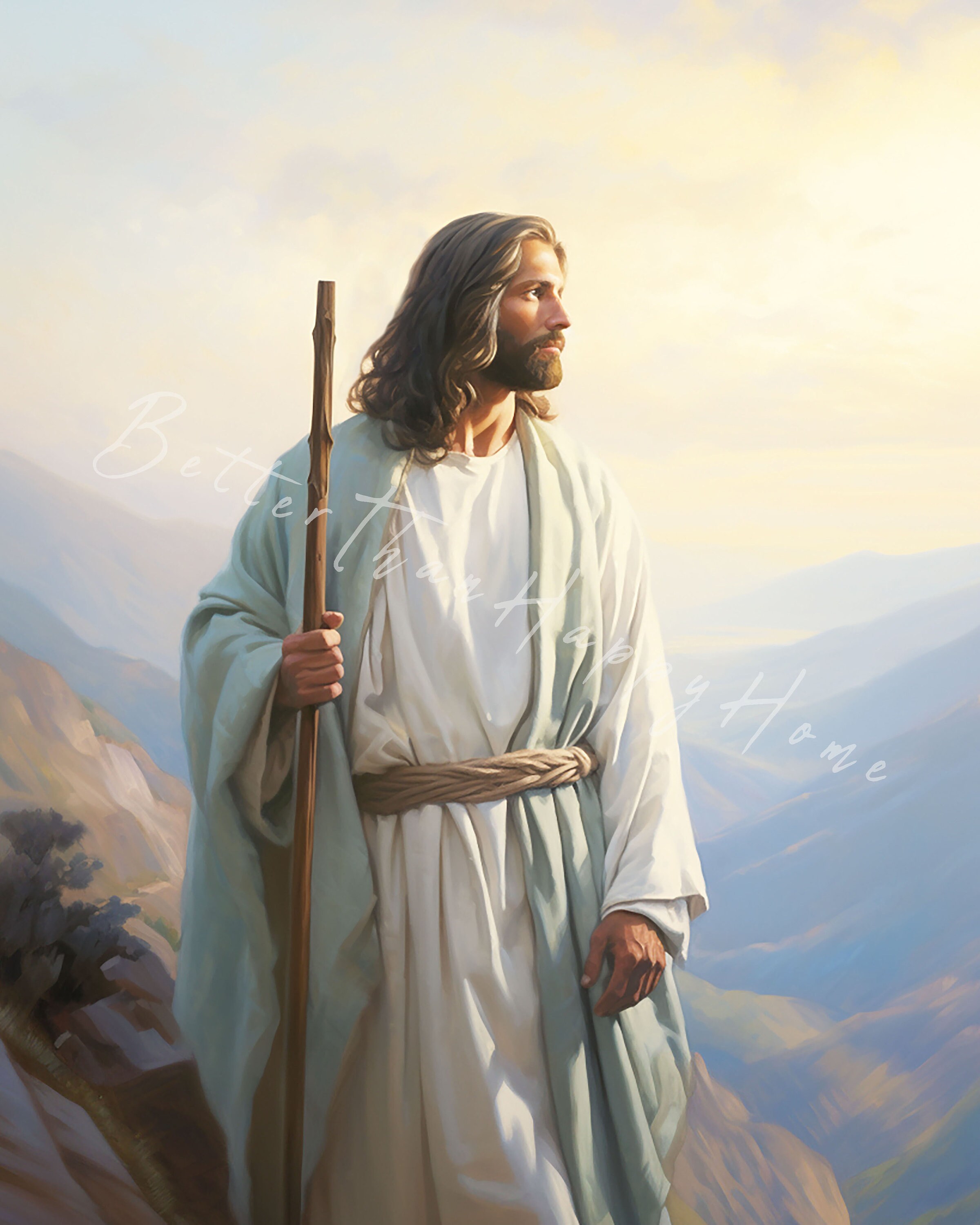 Hope - Jesus Christ Looking in the Distance | Savor | Christian | Wall ...