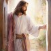 Let Him In Jesus Christ at the door Savior Christian Wall Art Religious ...