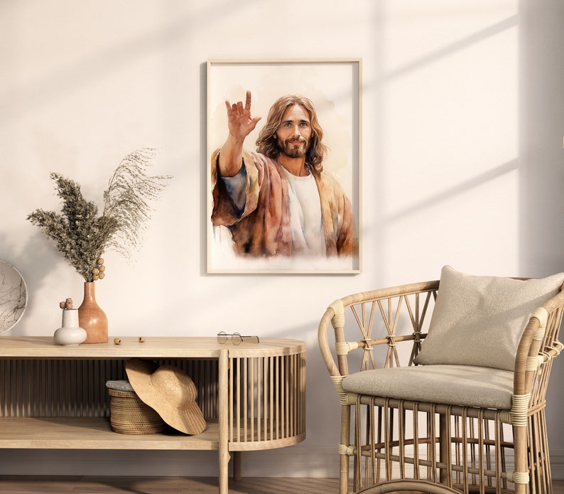 Jesus Christ ASL I Love You Watercolor Art (digital Download) American ...
