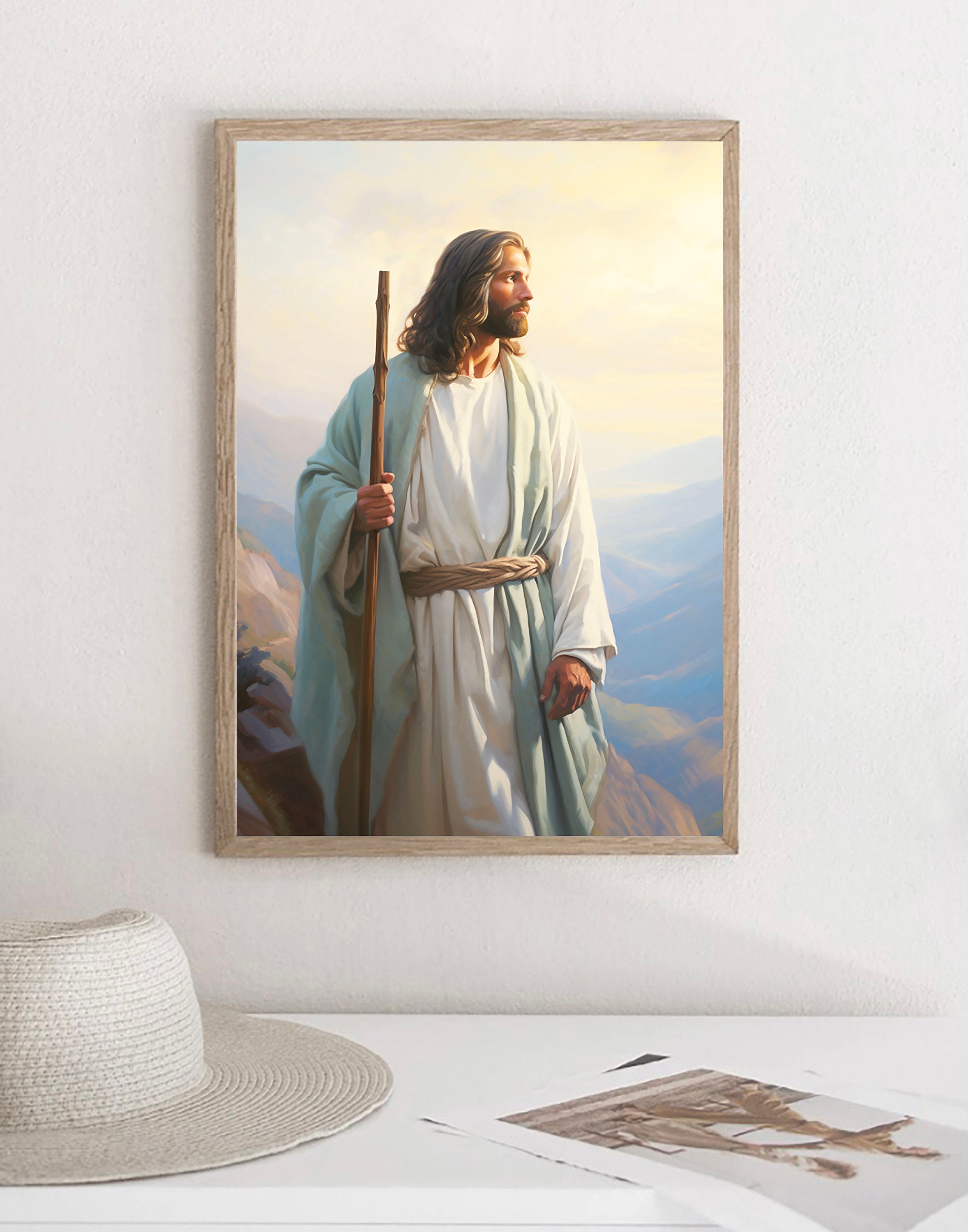 Hope - Jesus Christ Looking in the Distance | Savor | Christian | Wall ...