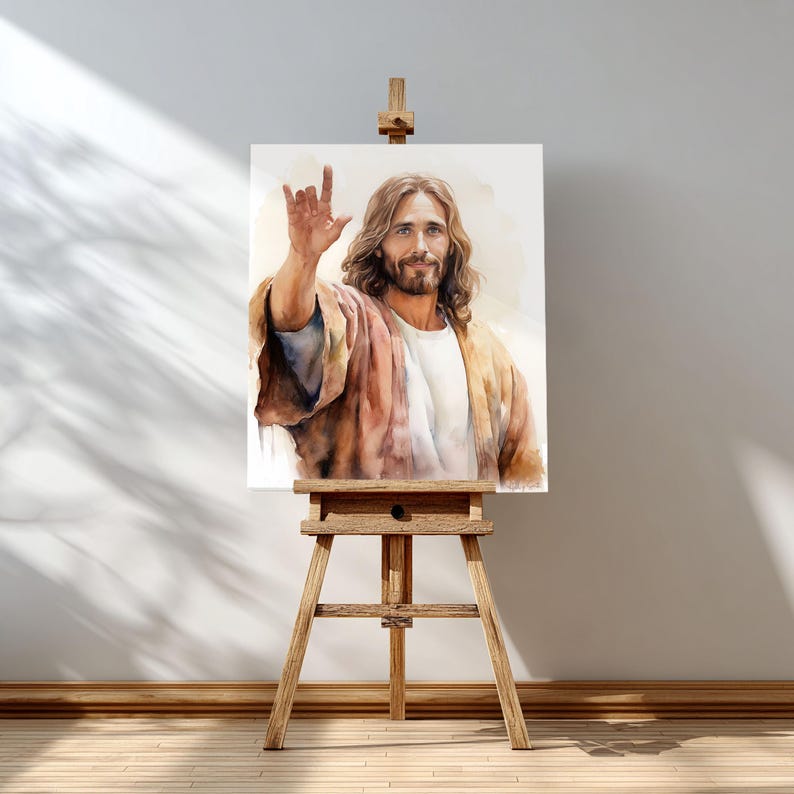 Jesus Christ ASL I Love You Watercolor Art (digital Download) American ...