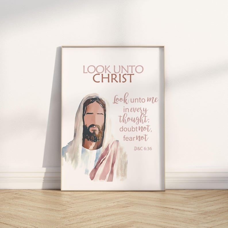 Look Unto Christ Poster: 2025 Youth Theme LDS Printable (digital ...
