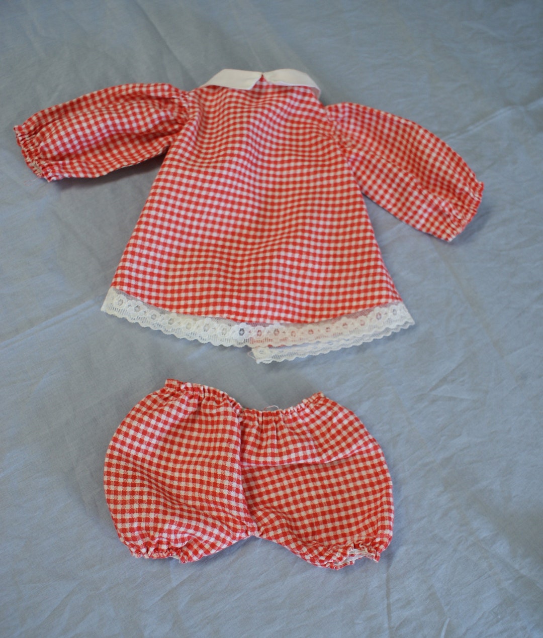 Vintage Red Gingham Print Doll Dress With Matching Panties - Etsy