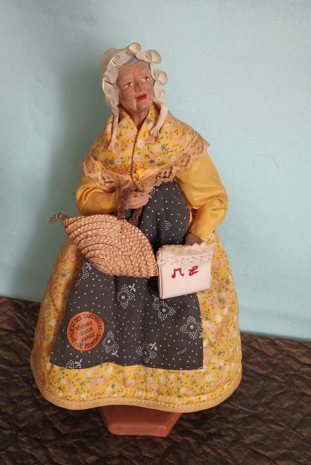 Santon Doll From France, Holding a Basket for Flowers and a Kerchief - Etsy