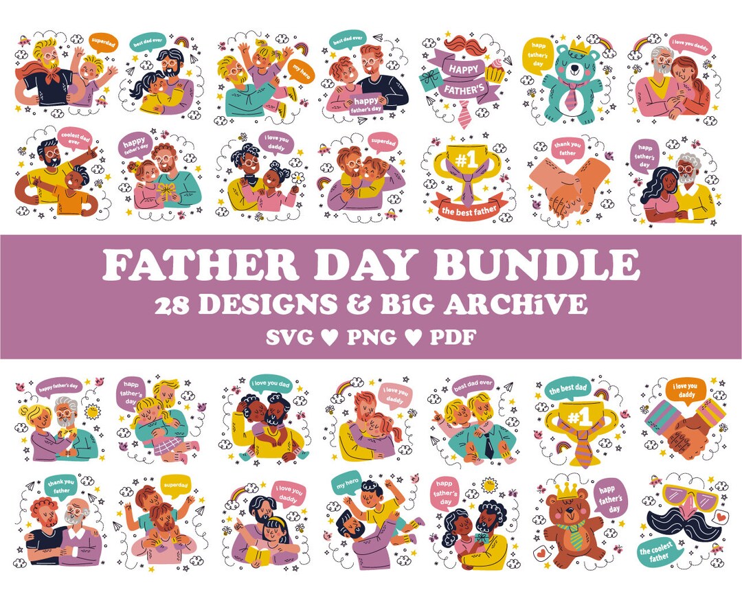 Father's Day Big Bundle, Dad Svg Bundle, Gift for Dad, Art Bundle ...