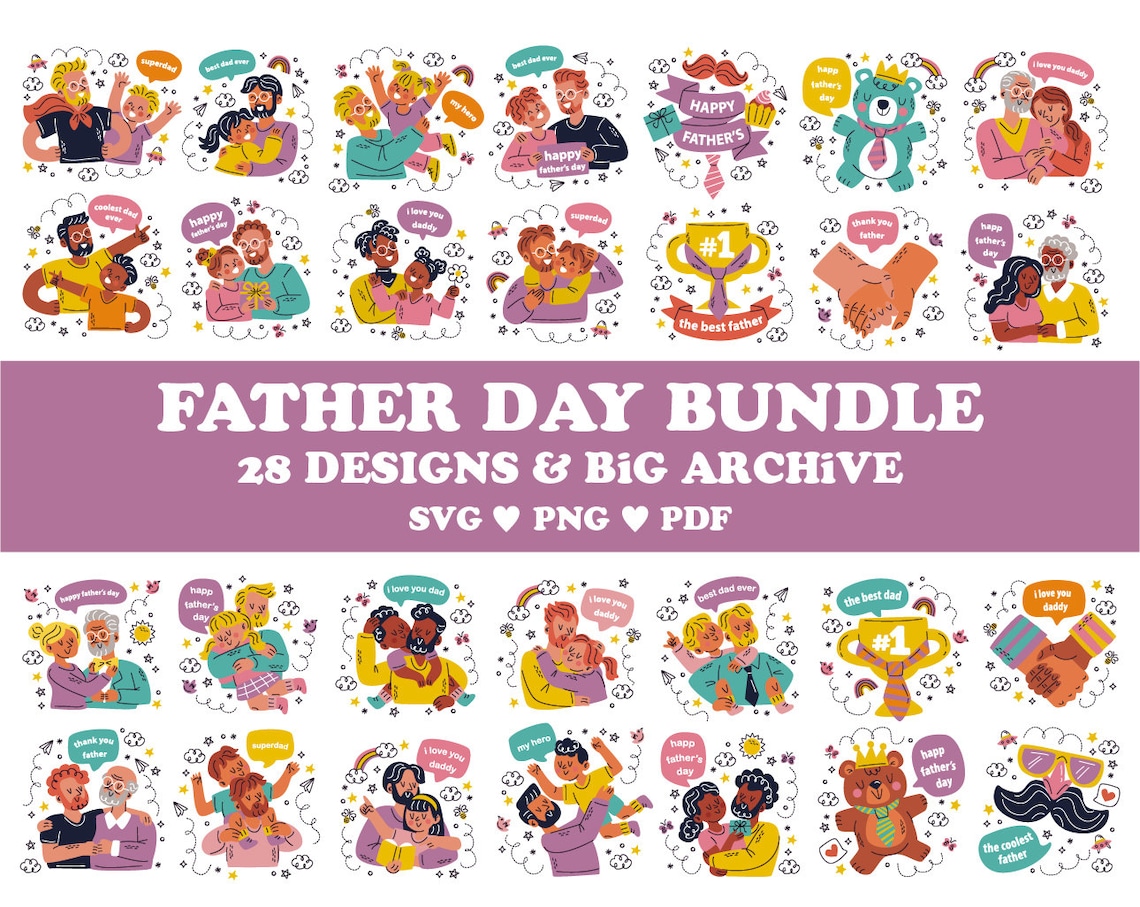 Father's Day Big Bundle, Dad Svg Bundle, Gift for Dad, Art Bundle ...