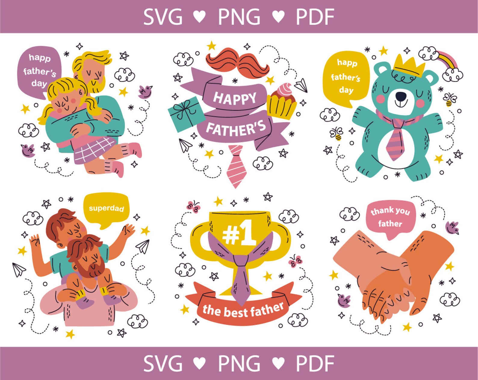 Father's Day Big Bundle, Dad Svg Bundle, Gift for Dad, Art Bundle ...