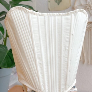 Fairy Tale Corset Custom Vintage Beige Corset Basque Waist Wedding ...