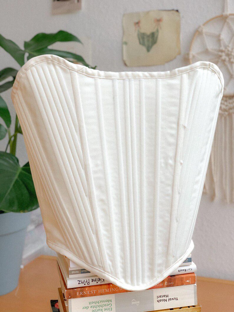 Fairy Tale Corset Custom Vintage Beige Corset Basque Waist Wedding ...