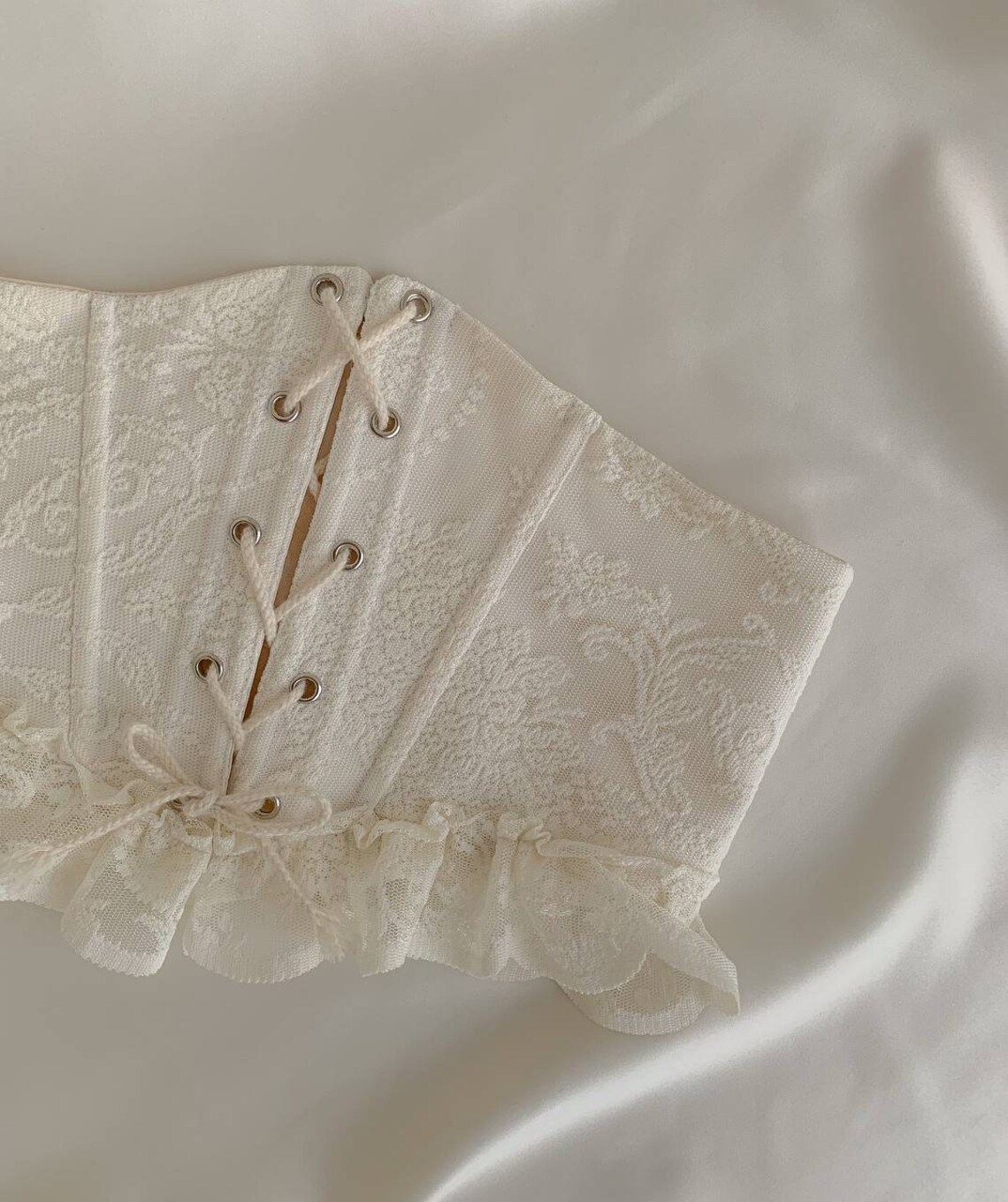 Fairy Corset Top in Vintage Style Elegant Underbust Lace Corset Basque ...