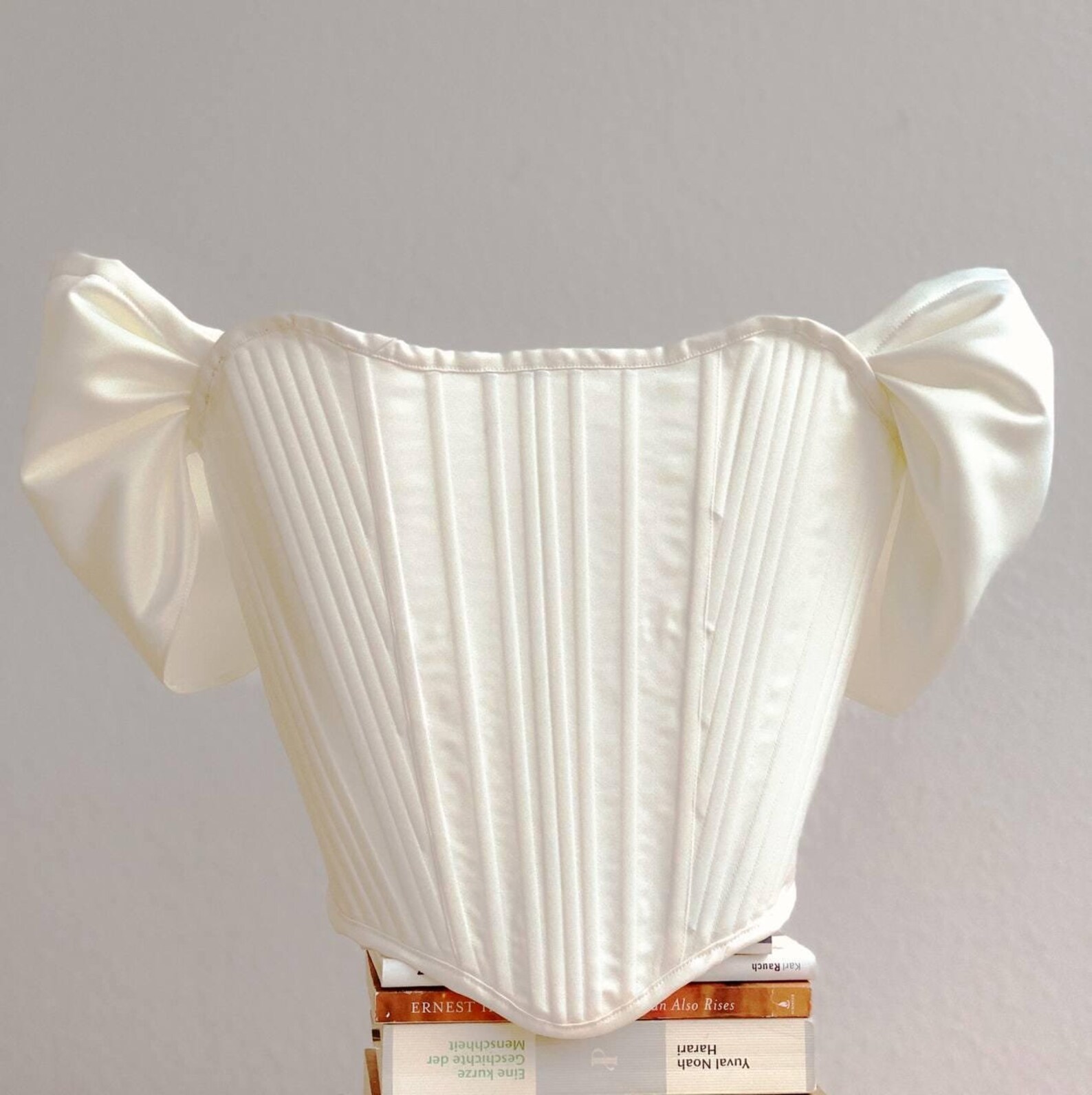 Fairy Tale Corset Custom Vintage Beige Corset Basque Waist Wedding ...